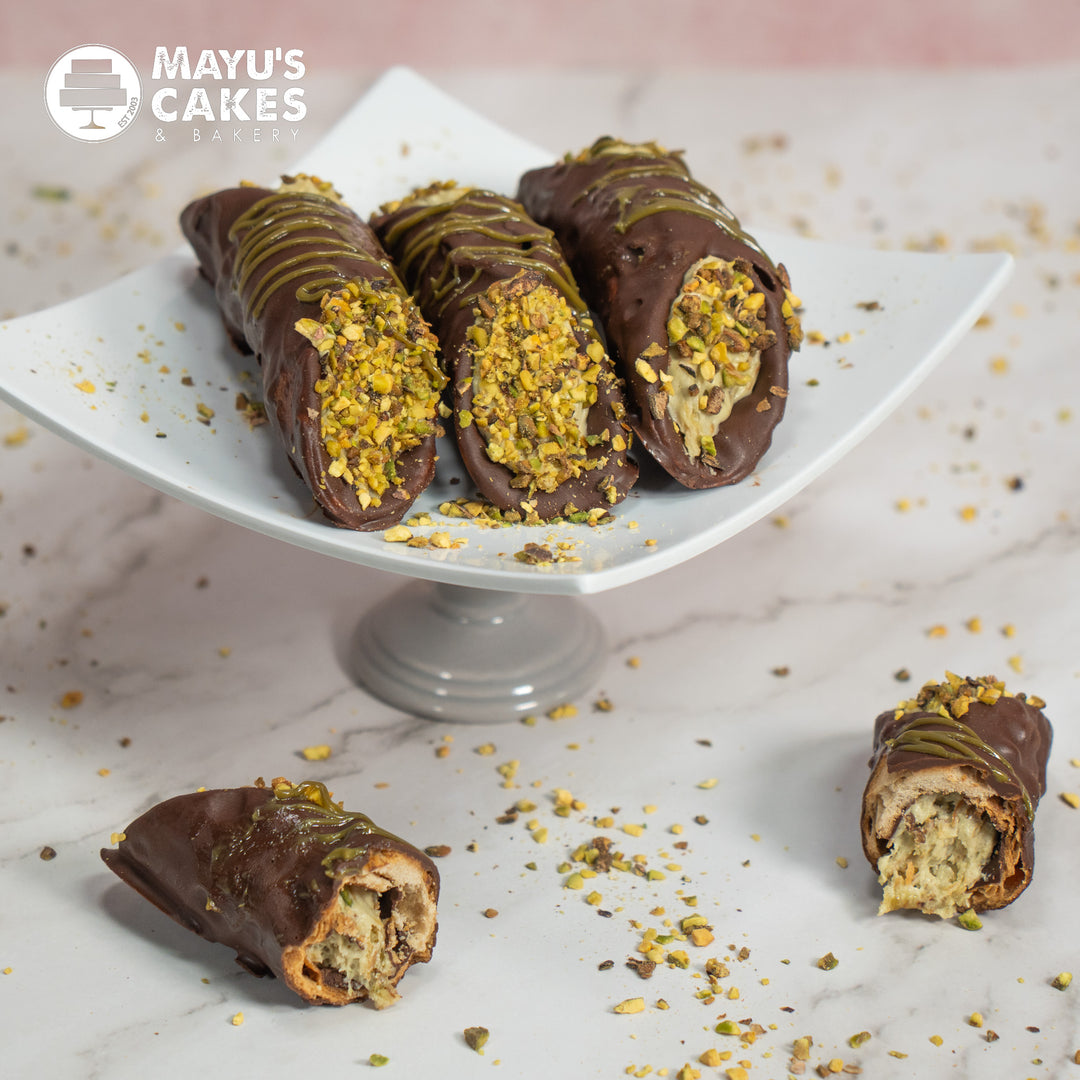 Cannolis - Dubai Chocolate & Ricotta Cheese CO (Unit) – Mayu's Cakes ...
