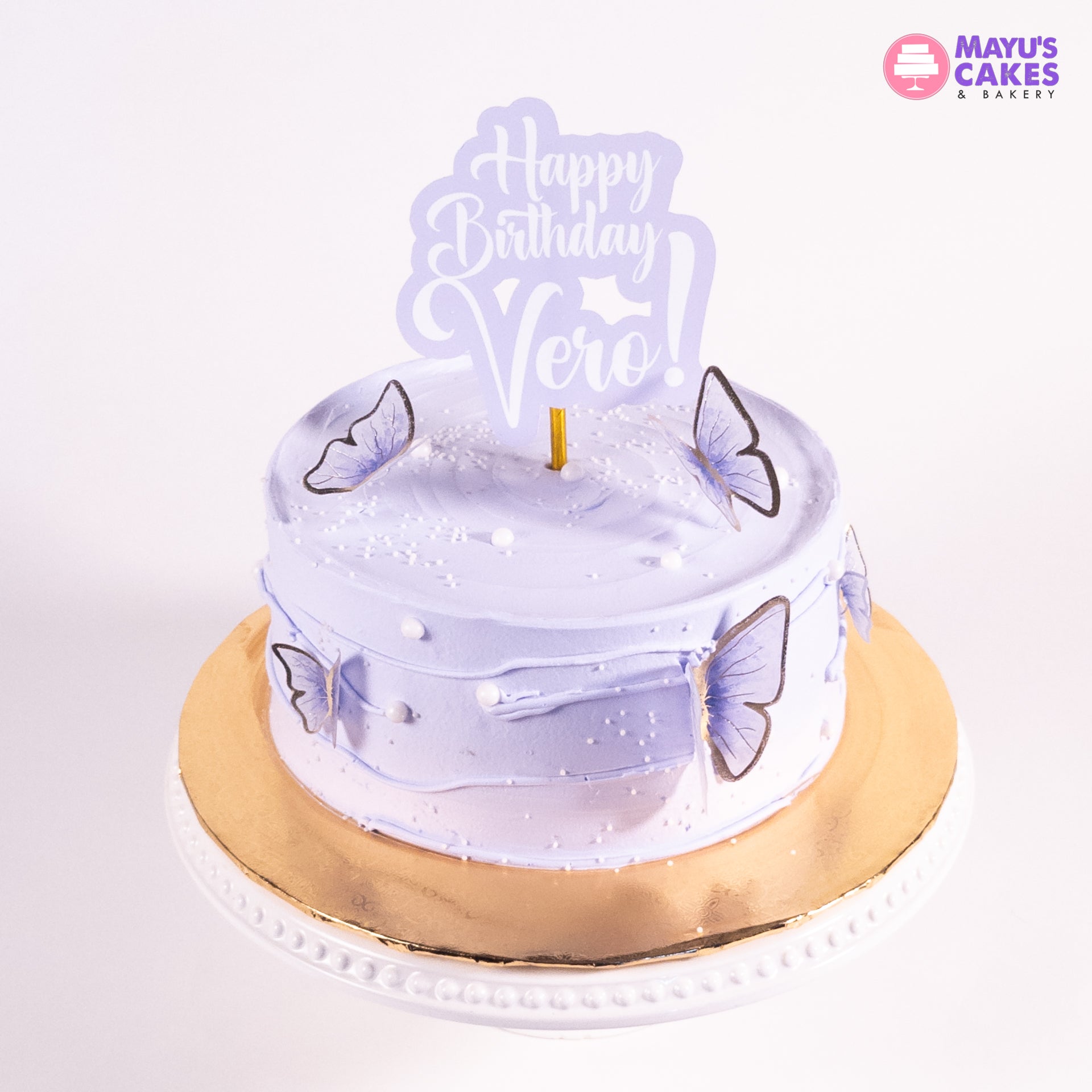 Purple Butterfly Cake – Mayu's Cakes & Bakery
