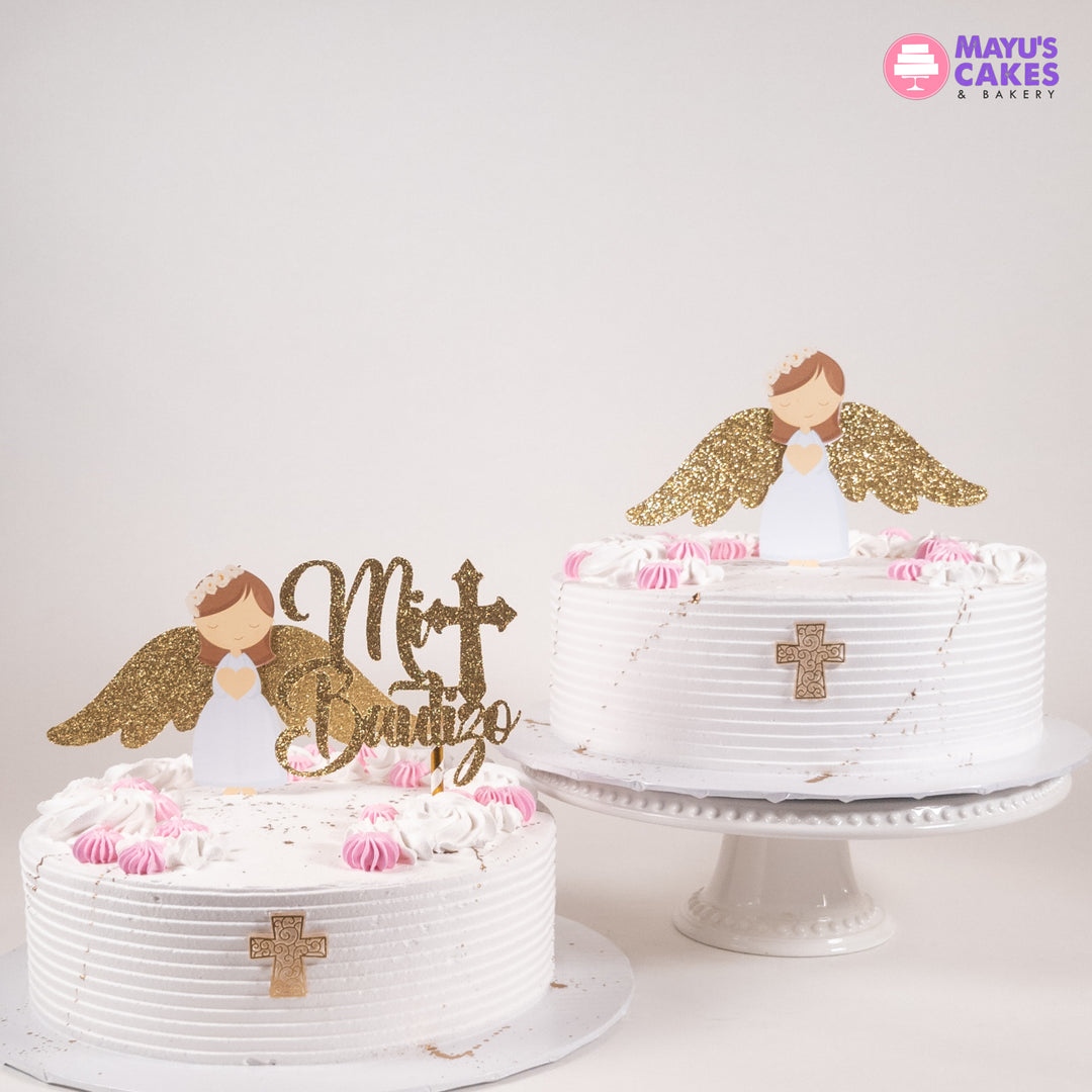 Pink & Angel Cake – Mayu's Cakes & Bakery