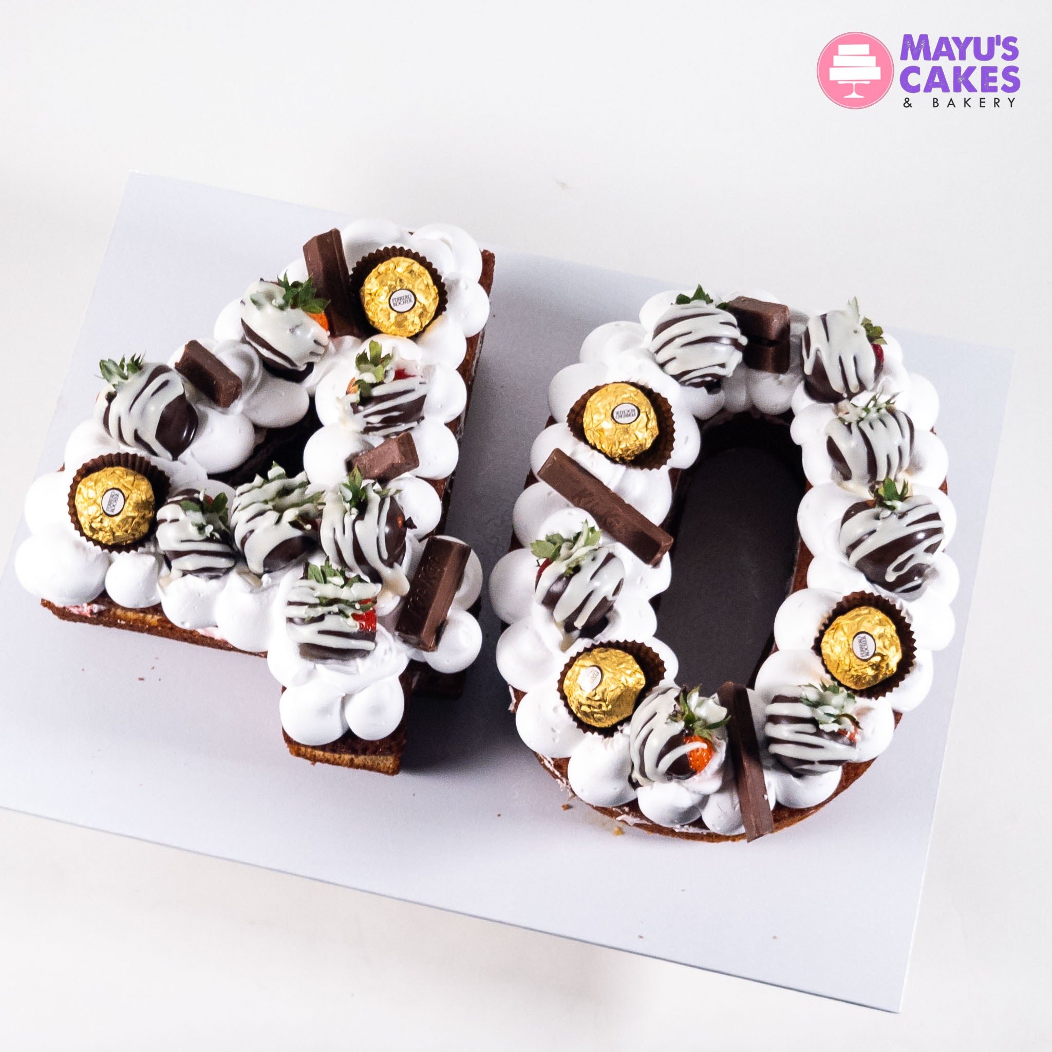 Chocolate Bliss Number Cake – Mayu's Cakes & Bakery