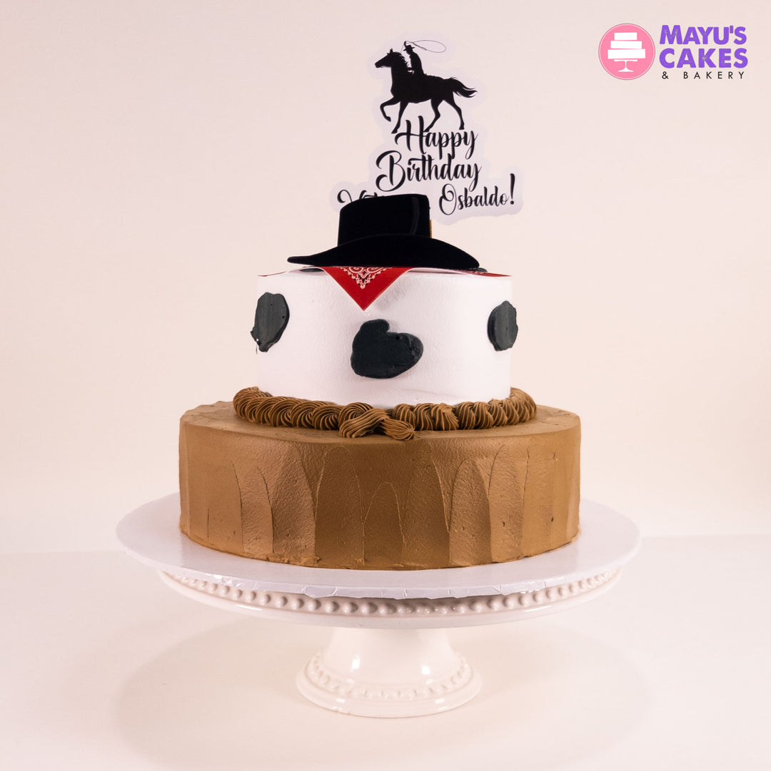 Cow Print & Hat Cake – Mayu's Cakes & Bakery