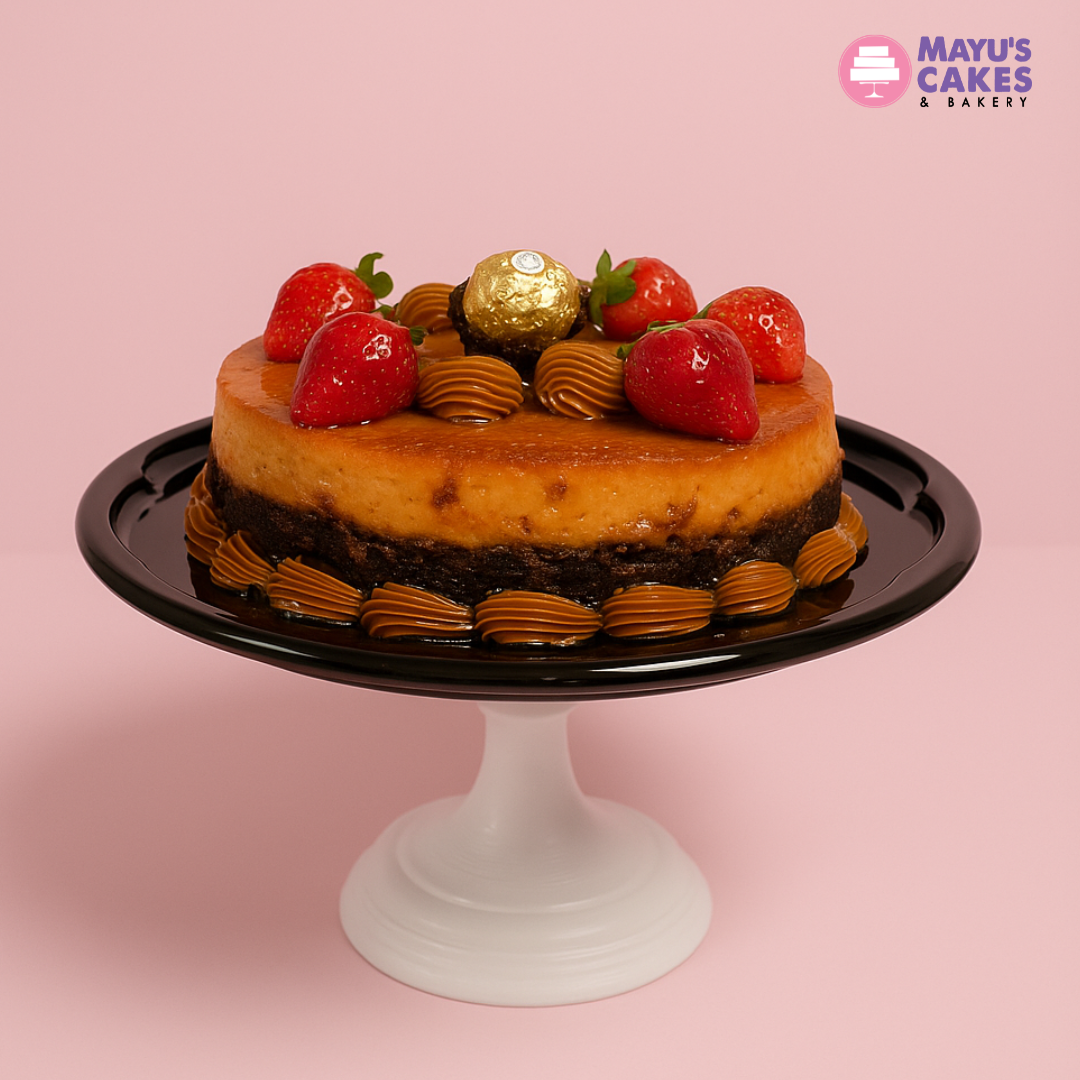 Choco Flan - 8 inches w/ Deco CO – Mayu's Cakes & Bakery